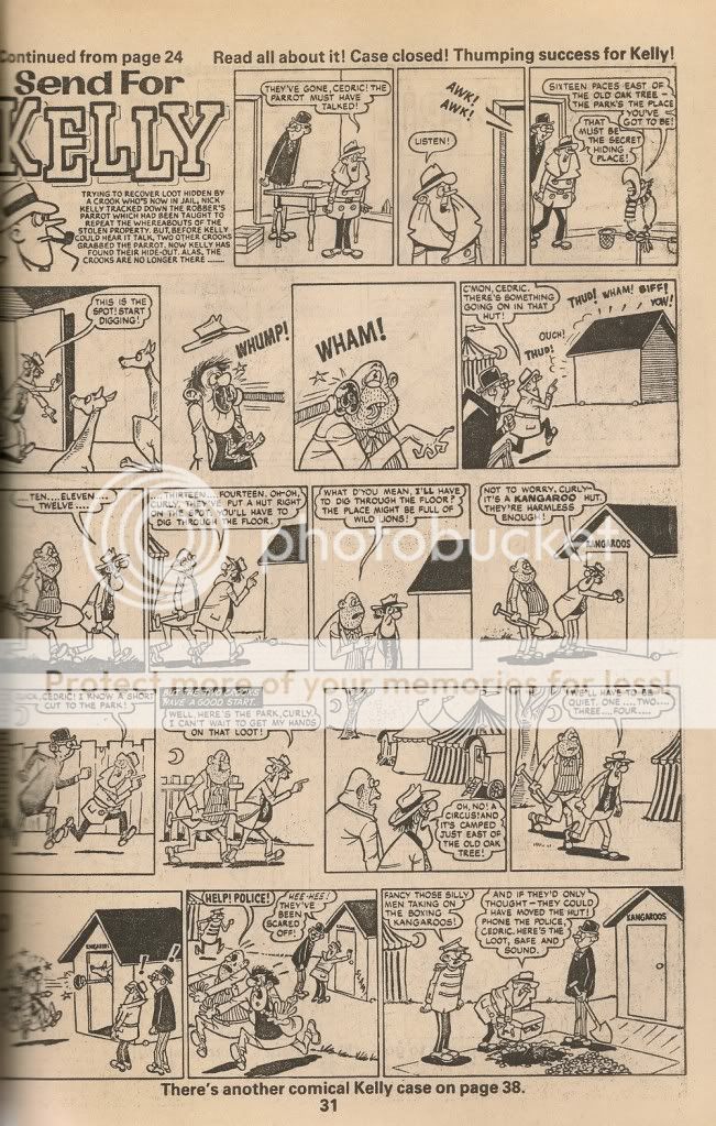 Odd 'Send For Kelly' page - Comics UK